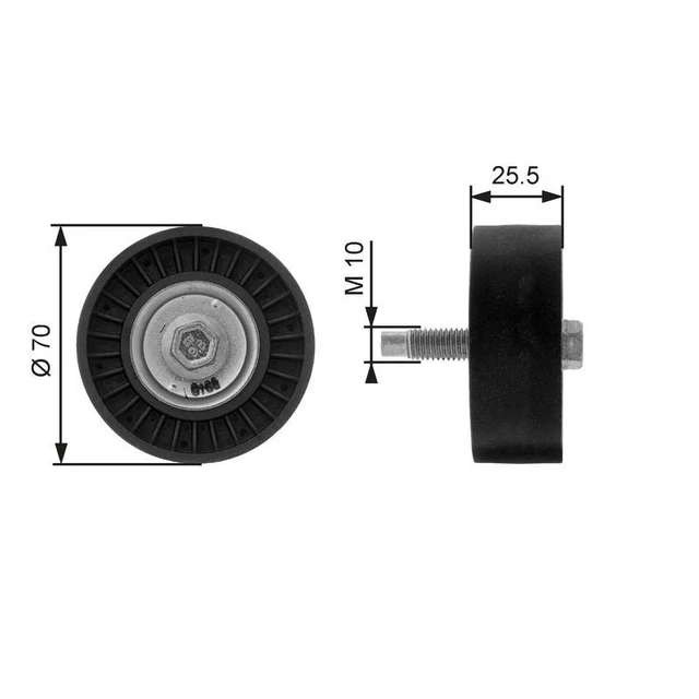 RUOLO GUIDA DEVIAZIONE cinghia trapezoidale gate per Ford Mazda 96-08 ...