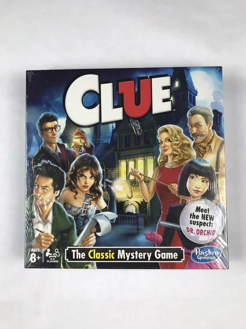 CLUE WITH NEW Suspect Dr. Orchid Classic Mystery Board Game by Hasbro ...
