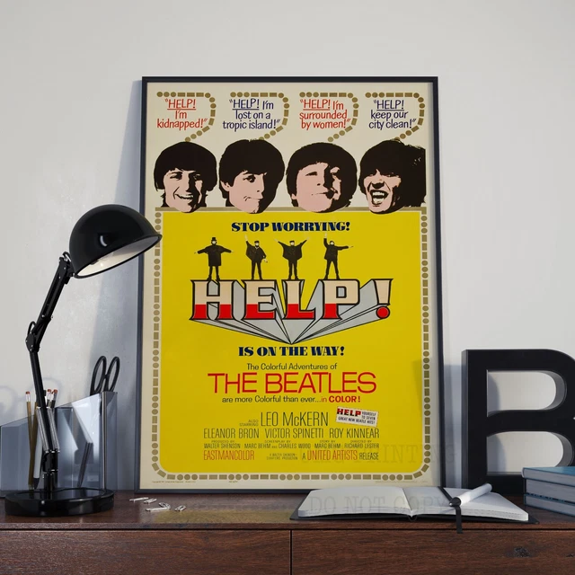 THE BEATLES HELP Lennon Ringo Mccartney Movie Film Poster Print Picture ...