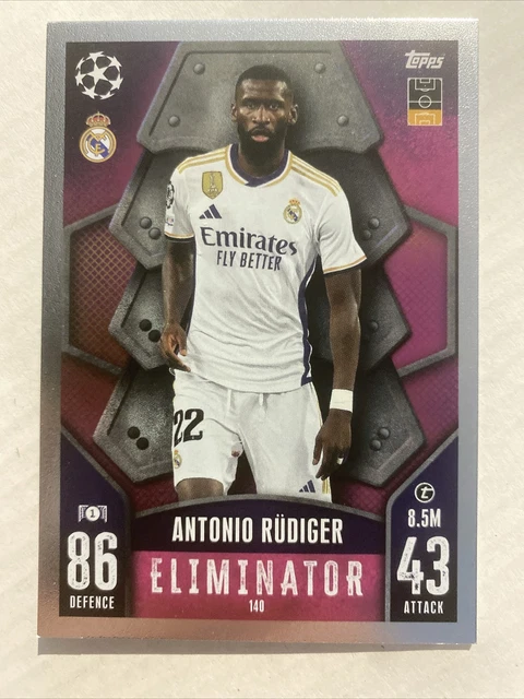 ANTONIO RUDIGER ELIMINATOR Match Attax 2023/24 No 140 Real Madrid £0.99 ...