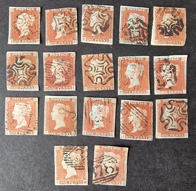 GREAT BRITAIN GB QV Imperf Penny Red Used Selection £62.00 - PicClick UK