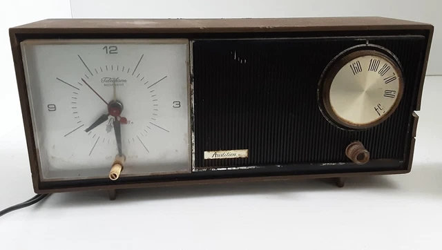 VTG TELECHRON AUDITION Am Clock Radio Clock not working. $16.98 - PicClick
