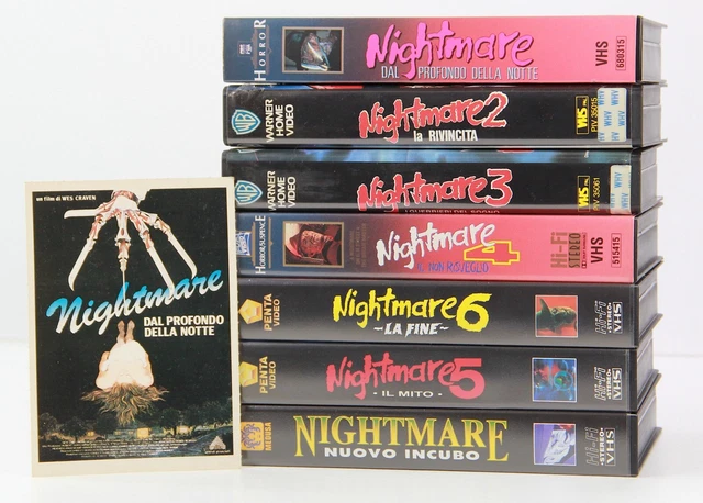 A NIGHTMARE ON Elm Street VHS Wes Craven Collezione Completa Horror ...