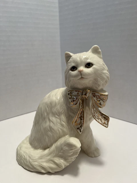 LENOX SITTING PRETTY Cat KITTEN Kitty 24K Gold Trim FIGURINE - RETIRED ...