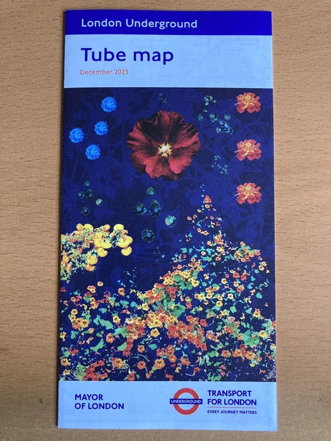 LONDON UNDERGROUND TUBE Map December 2023 £1.29 - PicClick UK