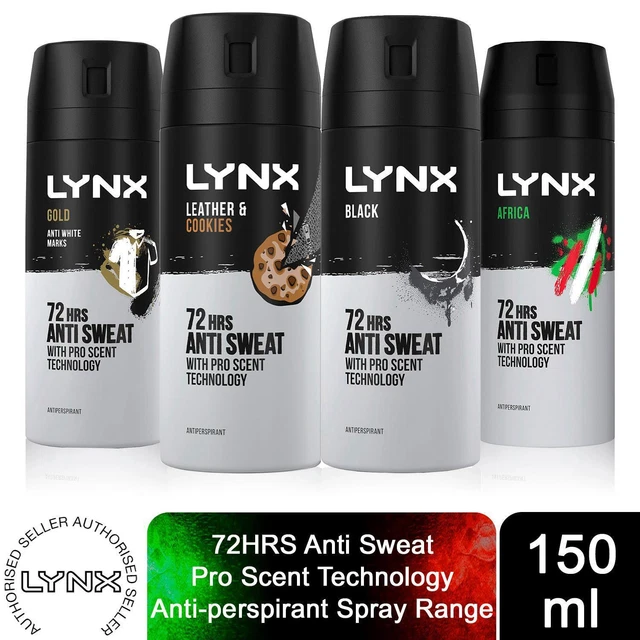 LYNX 72H ANTI Sweat Anti-perspirant Spray Africa/Gold/Black ...