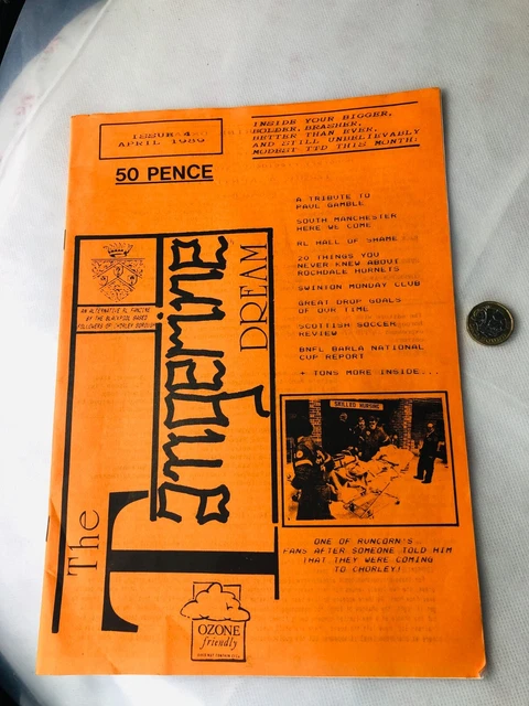 RUGBY MAGAZINE FANZINE Mag Vintage Blackpool Tangerine Dream 1989 April ...