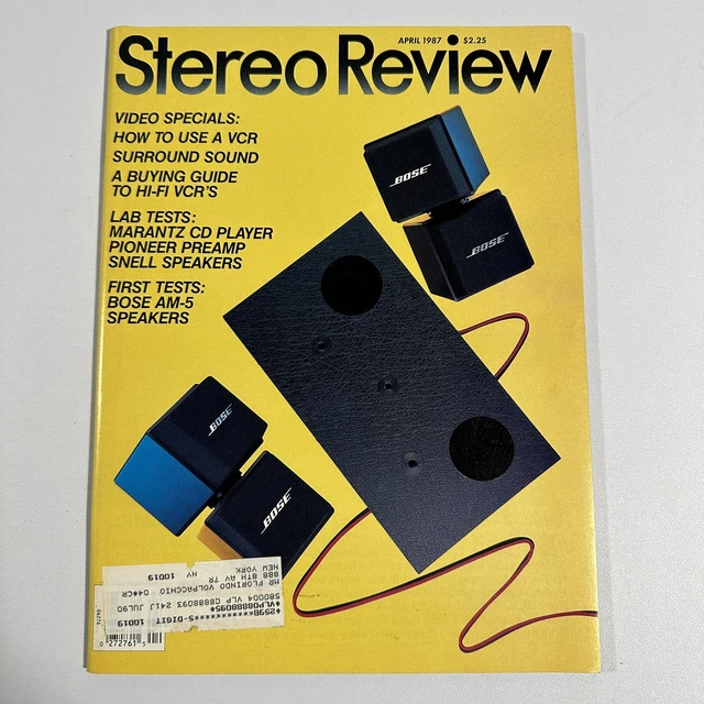 VINTAGE STEREO REVIEW Magazine APRIL 1987 Audiophile Audio Video HiFi ...