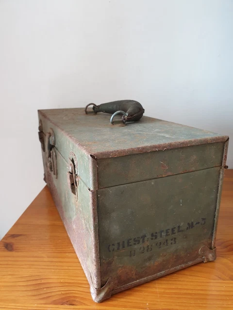 CAISSE À OUTILS US Army ww2 verte en métal dans son jus 17x18x41 cm EUR ...