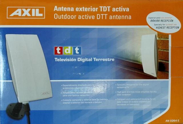 ANTENA EXTERIOR TDT activa AXIL AN0264E EUR 17,99 - PicClick FR