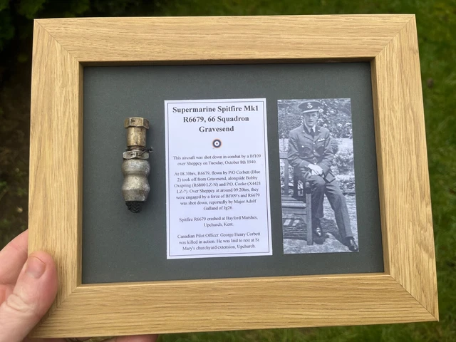 WW2 BATTLE OF Britain relic display, Supermarine Spitfire R6779 66 Sqn ...