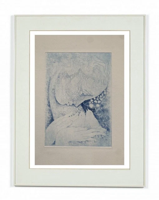 JACQUES BOERI (1929-2004) Gravure Eau-Forte Réhaussée Femme et Les ...