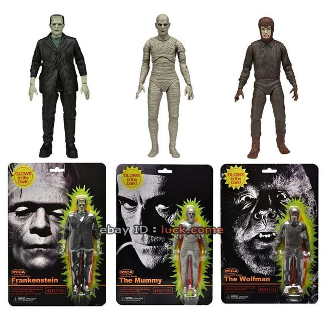 FIGURINE ARTICULÉE NECA Monsters The Mummy Wolfman Frankenstein 6 ...