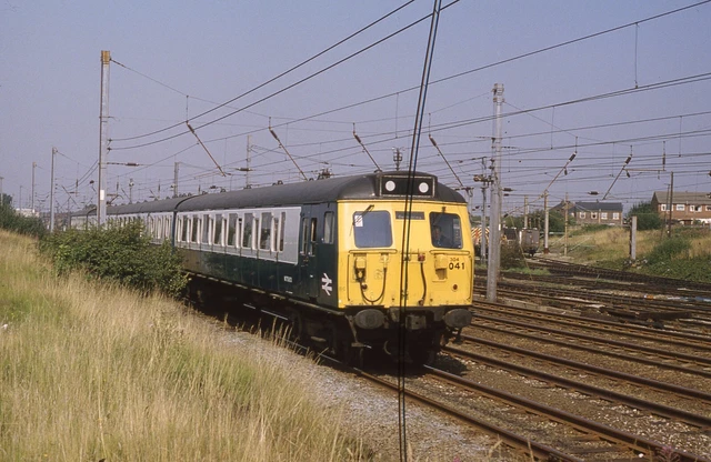 ORIGINAL SLIDE . BR 4-Car Class 304 AM4 EMU 304041 . Wigan Springs ...