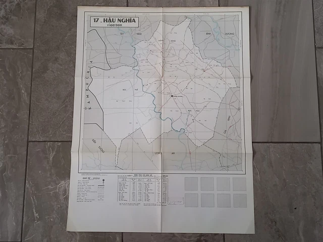 1971 VIETNAM WAR Map Used Viet Cong/Nva Forces Famous Cu Chi Tunnels £ ...