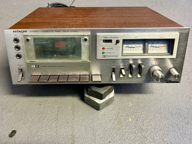 VINTAGE HIFI HITACHI D-550 STEREO CASSETTE DECK - Just serviced £95.00 ...