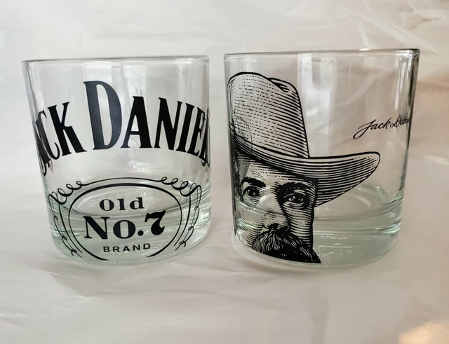JACK DANIELS OLD No 7 Whiskey Glass Tumbler, Gentleman Jack Face ...