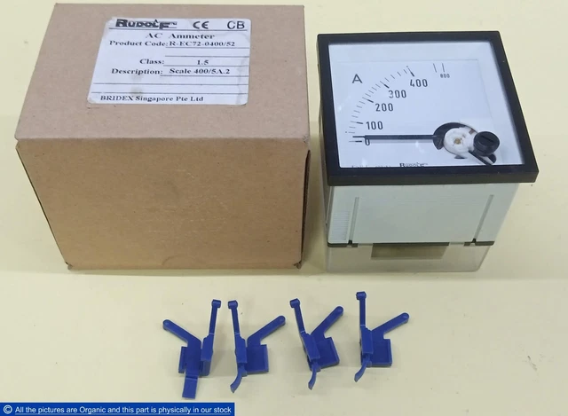 RUDOLF R-EC72-0400/52 ANALOG AC Ammeter Class 1.5 400/5A.2 REC72040052 ...