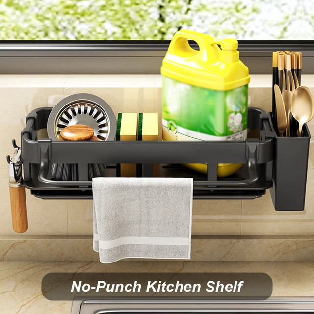 WALL MOUNTED CLOTH Rag Organizer Sink Caddy Organizer Rustproof for ...