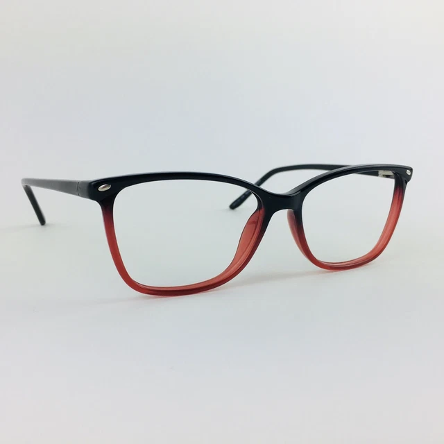 SPECSAVERS EYEGLASSES BLACK/RED OMBRÉ SQUARE glasses frame MOD: NETTLE ...