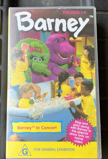 BARNEY IN CONCERT VHS Tapes Vintage 80's Rated VHS Village Roadshow ...