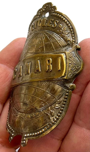 ANCIENNE PLAQUE DE Vélo Cycles Canari Planisphère Old Enamel Bicycle ...