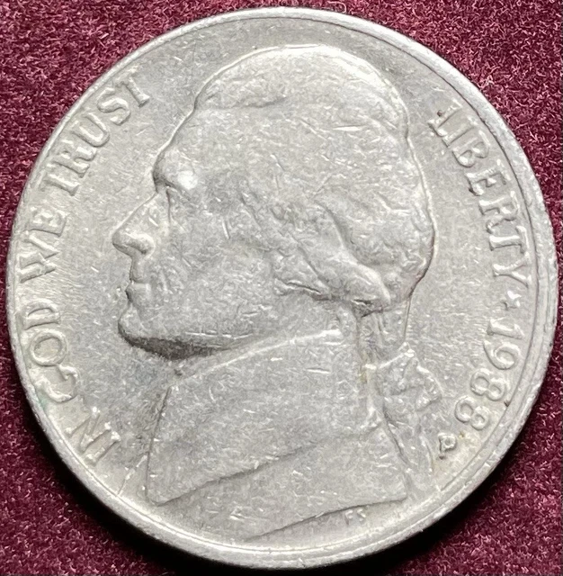 1988 P JEFFERSON Nickel Misaligned Die MAD Error Coin $9.57 - PicClick CA