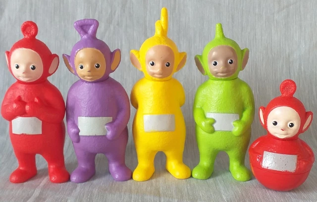 TELETUBBIES CHUNKY PLASTIC Figure Set 12cm Tinky Winky Dipsy Laa Laa Po ...