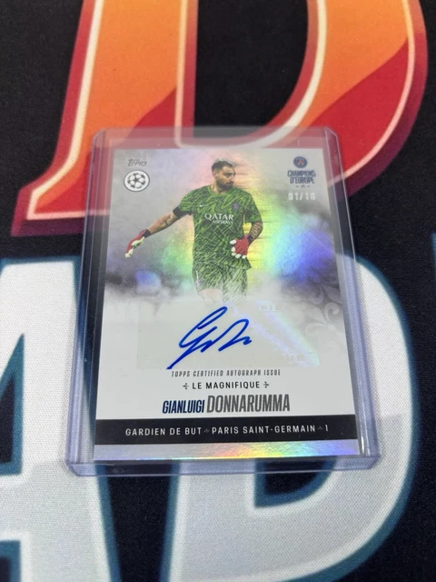 TOPPS PSG CHAMPIONS D'Europe 2025 Gianluigi Donnarumma 1/10 Autograph ...