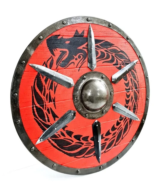 MEDIEVAL WOODEN RAGNAR Viking Shield Battle Vintage Viking Shield ...