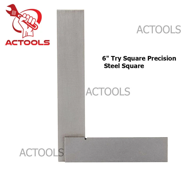 6& TRY SQUARE Precision Steel Square Squares Right Angle Measurement ...