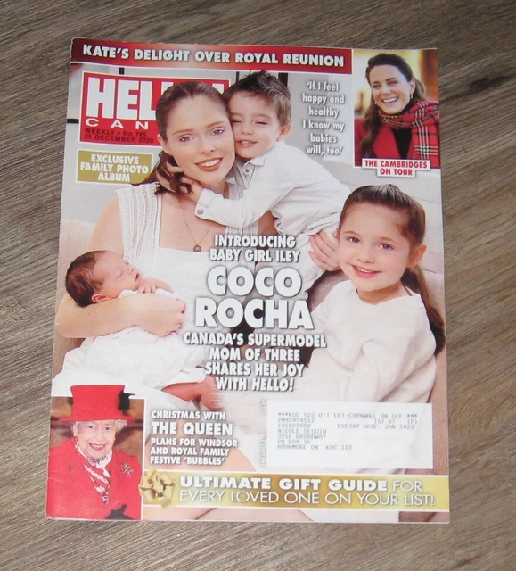 HELLO CANADA 2020 magazine COCO ROCHA Kate Middleton LACEY CHABERT ...