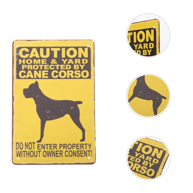DOG WARNING SIGN Do Not Enter Without Permission Warning Board Outdoor ...