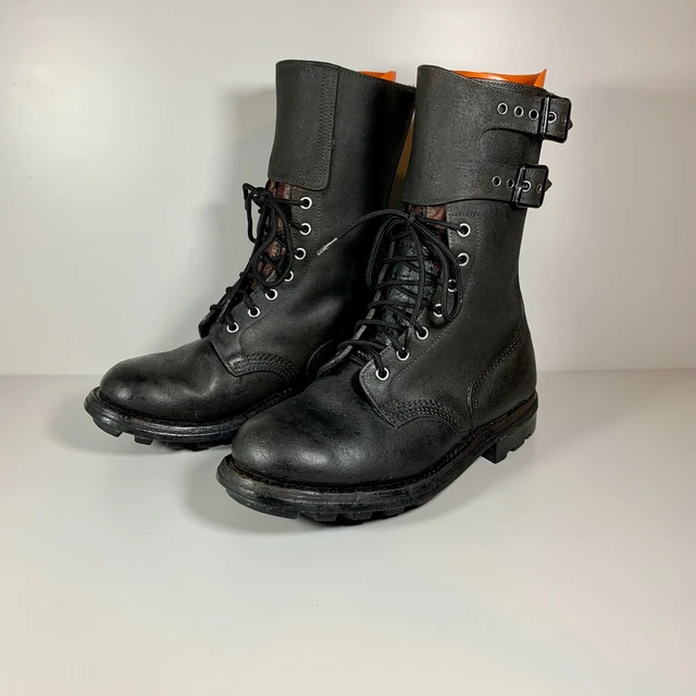 MORVAN MILITARY RANGERS Brodequin Combat Double Buckle Boots Black ...