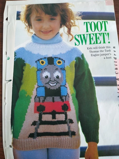 THOMAS THE TANK Engine Sweater Knitting Pattern 22-28" DK (M) £1.20 ...