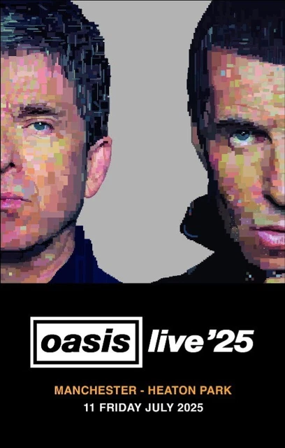 OASIS BAND LIVE 2025 Manchester A4 Picture Print Merchandise ...