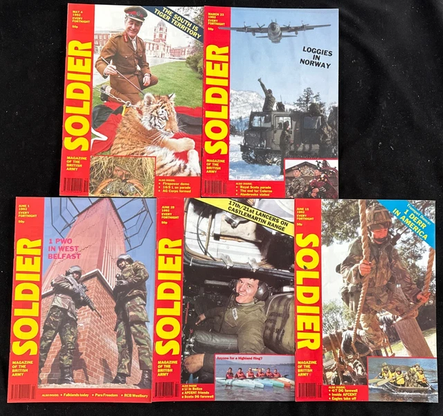 SOLDIER MAGAZINE’S X 5 1992, March, May, June X 3 £14.76 - PicClick UK