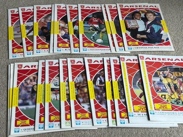 ARSENAL FC FULL Set 1989-1990 Home Game Programmes League & Cups, all ...