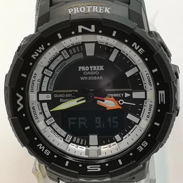 CASIO PRO TREK ANGLER LINE PRT-B70BE-1JR Black Bluetooth Men's Watch ...
