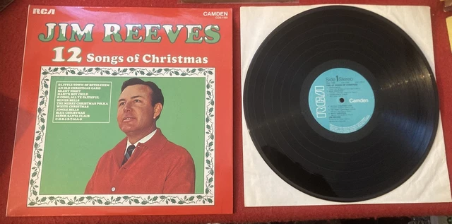 JIM REEVES 12 Songs Of Christmas Lovely Near Mint Vintage Vinyl Lp Free ...