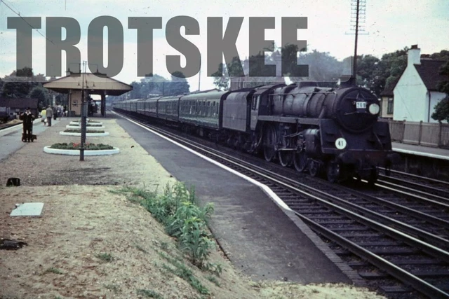 35MM SLIDE BR British Railways Steam Loco 73084 Class 5MT West Byfleet ...