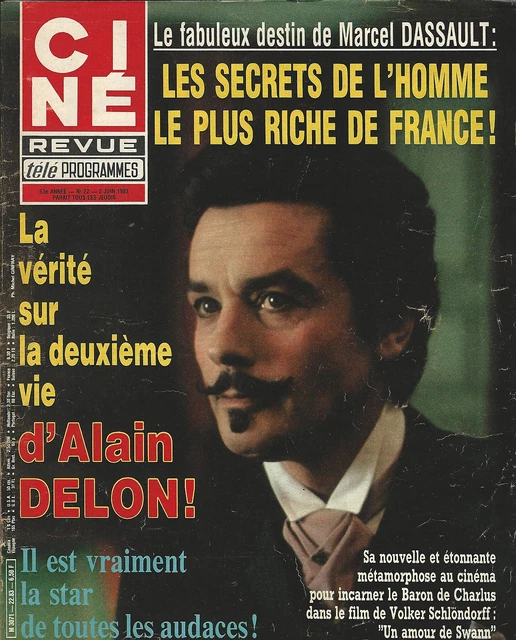 COUVERTURE MAGAZINE,COVERAGE CINÉ revue 02/06/83 Alain Delon EUR 3,00 - PicClick FR