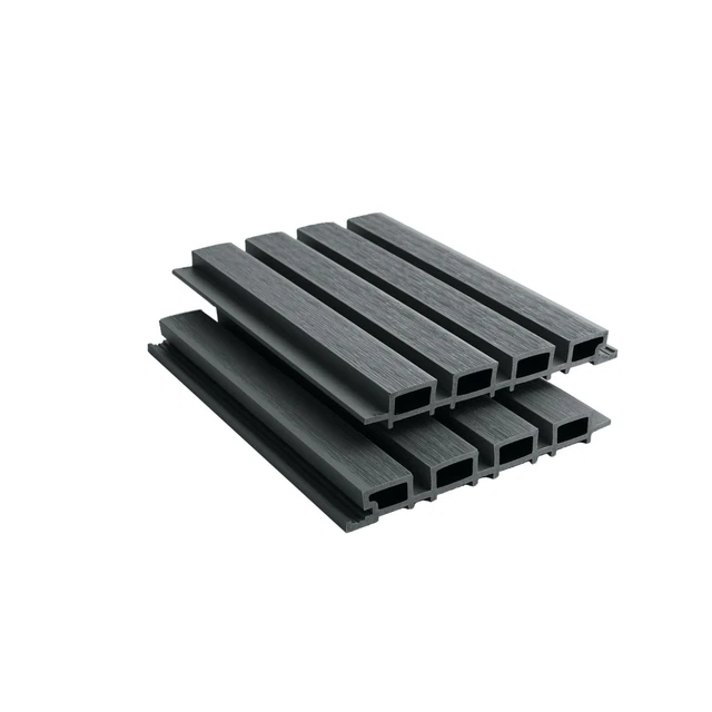 CO EXTRUSION - Anthracite Square Slatted composite cladding - 3.6m ...