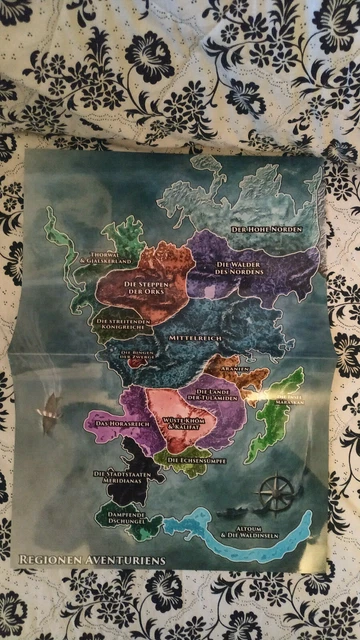 DSA DAS SCHWARZE Auge Regionen Aventuriens Karte Aventurien Neuwertig ...