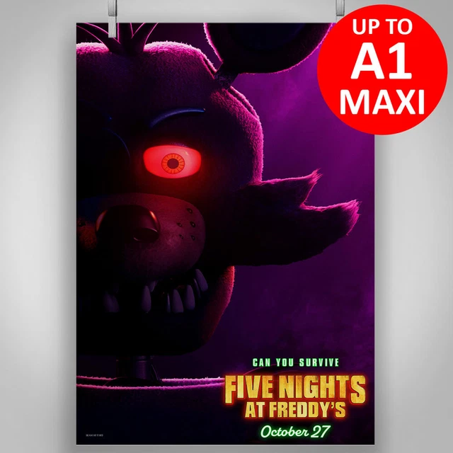 Fnaf Five Nights At Freddys 2023 Movie Poster Large Maxi A1 A2 A3