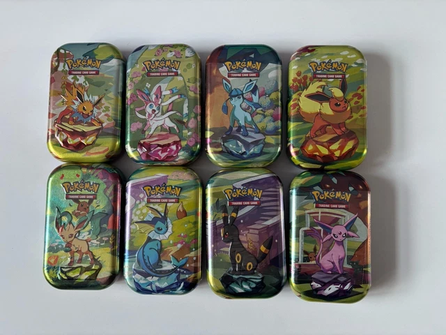 POKEMON PRISMATIC EVOLUTIONS Mini Tins x 8 Full Art Set EUR 148,72 ...