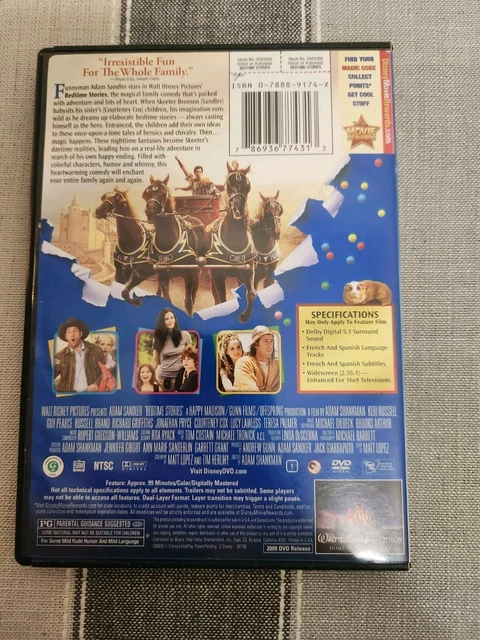 BEDTIME STORIES DISNEY DVD Adam Sandler $4.97 - PicClick CA