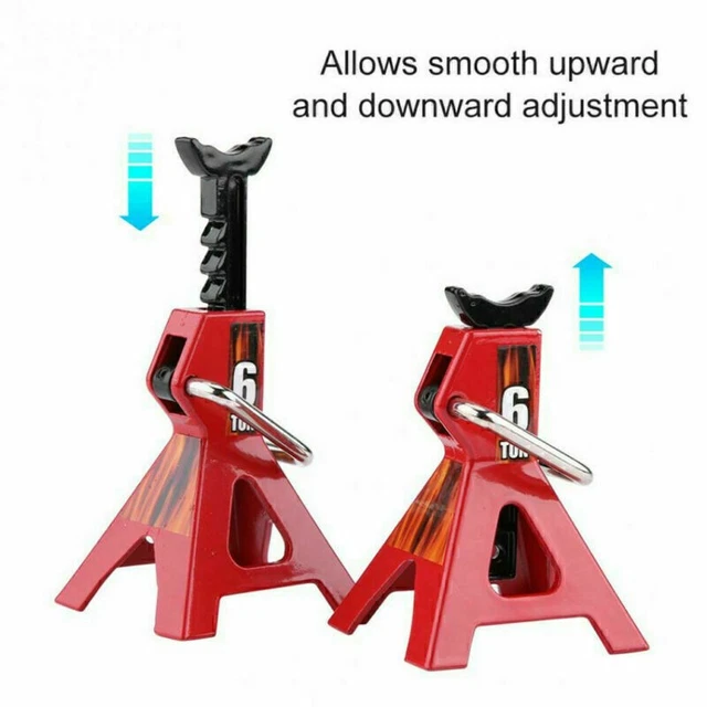 2 X 6 ton height adjustable jack stands for RC 1/10 1/7 SCX10 D90 CC01 ...