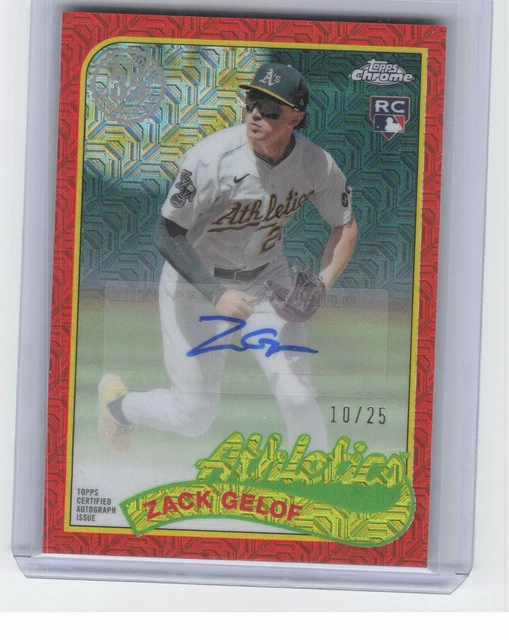 2024 TOPPS #2T89C-66 Zack Gelof RC confezione argento arancione auto/25 ...