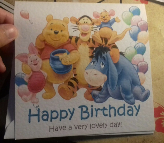 HANDMADE WINNIE THE Pooh and Friends Birthday Card - Personalised or ...